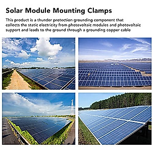 10Pcs Solar Mounting System Grounding Clip Lug Solar Panel Brackets Clamps Photovoltaic Support Parts with Good Compatible