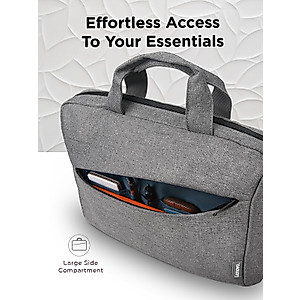 Lenovo Laptop Carrying Case T210, fits for 15.6-Inch Laptop and Tablet, Sleek Design, Durable and Water-Repellent Fabric, Business Casual or School, GX40Q17231 - Grey