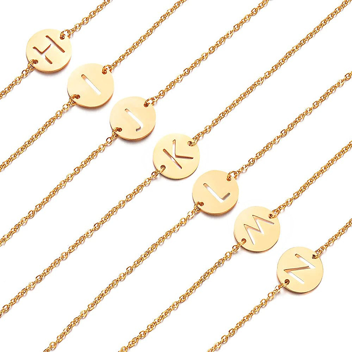 MODAGIRL Initial Bracelet Gold Jewelry for Women Dainty Personalized Letter Charm Chin Bracelet for Teen Girls Special Gifts (C)