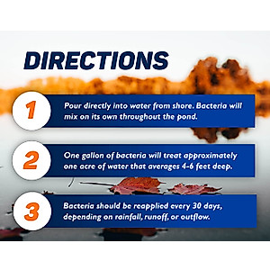 Crystal Blue Natural Pond Cleaner - Muck and Sludge Remover, Safe for Koi - 1 Gallon