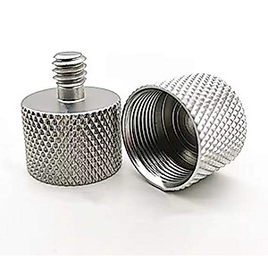 MxTong Mic Stand Adapter 5/8 to 3/8 and 5/8 to 1/4 Mic Thread Screw Adapter Combo Pack For Microphone Mounts and Stands 2 Pack