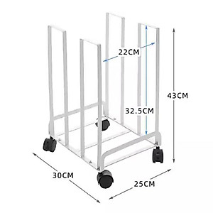 zktoermn Carton Storage Rack, Carbon Steel Carton Stand Can Store 10-15 Cardboard Boxes Portable and Movable Home Supermarket Commercial (Color : Black, Size : 30x25x43cm)