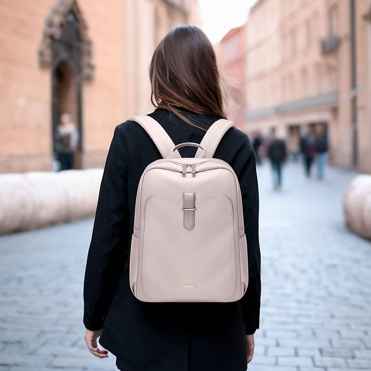 GOLF SUPAGS Carry on Backpack Expandable Travel Backpack for Women Student Lightweight Daypack Fits 15 Inch Notebook