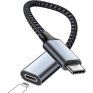 USB C to Lightning Audio Adapter Cable, USB Type C Male to Lightning Female Headphones Cable Converter Fit with iPad Pro 2020/2021, Galaxy S23 S22 S21, Pixel 7 6 5XL 4XL 3, MacBook (Not for Charging)