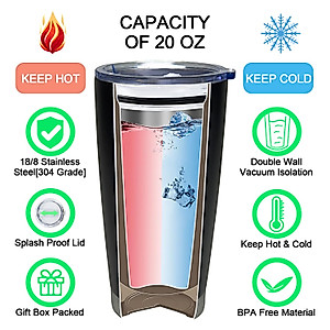 CTIGERS Funny Tumblers for Senior Citizens 20 oz Tumbler with Lid and Straw I Came I Saw What I Was Doing Travel Mug gifts for Grandma Grandpa Elder Mom Dad Aunt Birthday Gifts Retirement Gifts Black