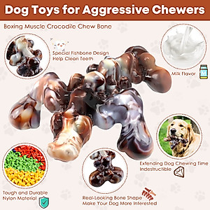WOWBALA Large Aggressive Indestructible Chew: Dog Toys for Aggressive Chewers - Dog Toys for Large Dogs - Dog Chew Toys for Aggressive Chewers -Tough Dog Toys for Large - Medium-Super Chewer Dogs