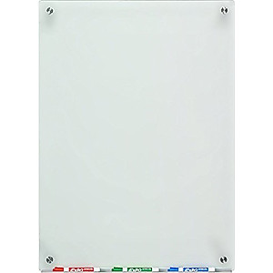 Audio-Visual Direct Frosted Glass Dry-Erase Board Set - 2' x 1.5' - Includes Hardware & Marker Tray (Non-Magnetic)