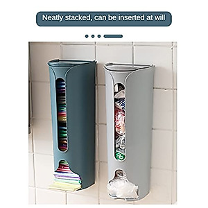 Yeahii Wall Mount Grocery Plastic Bag Holder, Bag Storage Holder for Kitchen Shopping Bags Storages, Gray