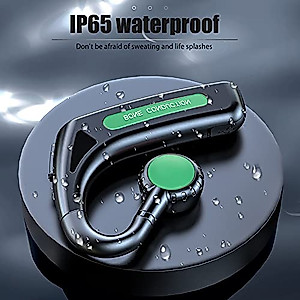 ESSONIO Bone Conduction Headphones Open Ear Workout Headphones with Microphone IPX5 Waterproof Wireless Bluetooth Headset for Cell Phones