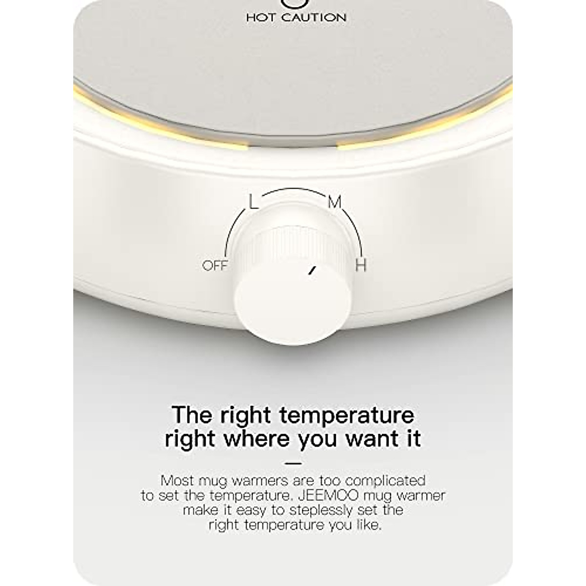 JEEMOO Mug Warmer, Electric Coffee Warmer for Desk/Home Use, Stepless Temperature Regulation (120℉-136℉), Candle Warmer Plate, 8-Hour Auto Shut Off (Forest Green)