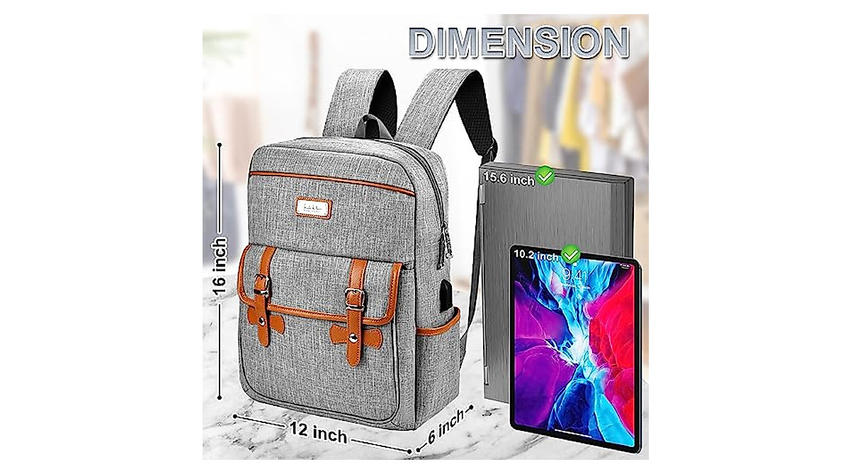 Nicole Miller Travel Laptop Backpack - Anti Theft & USB Port