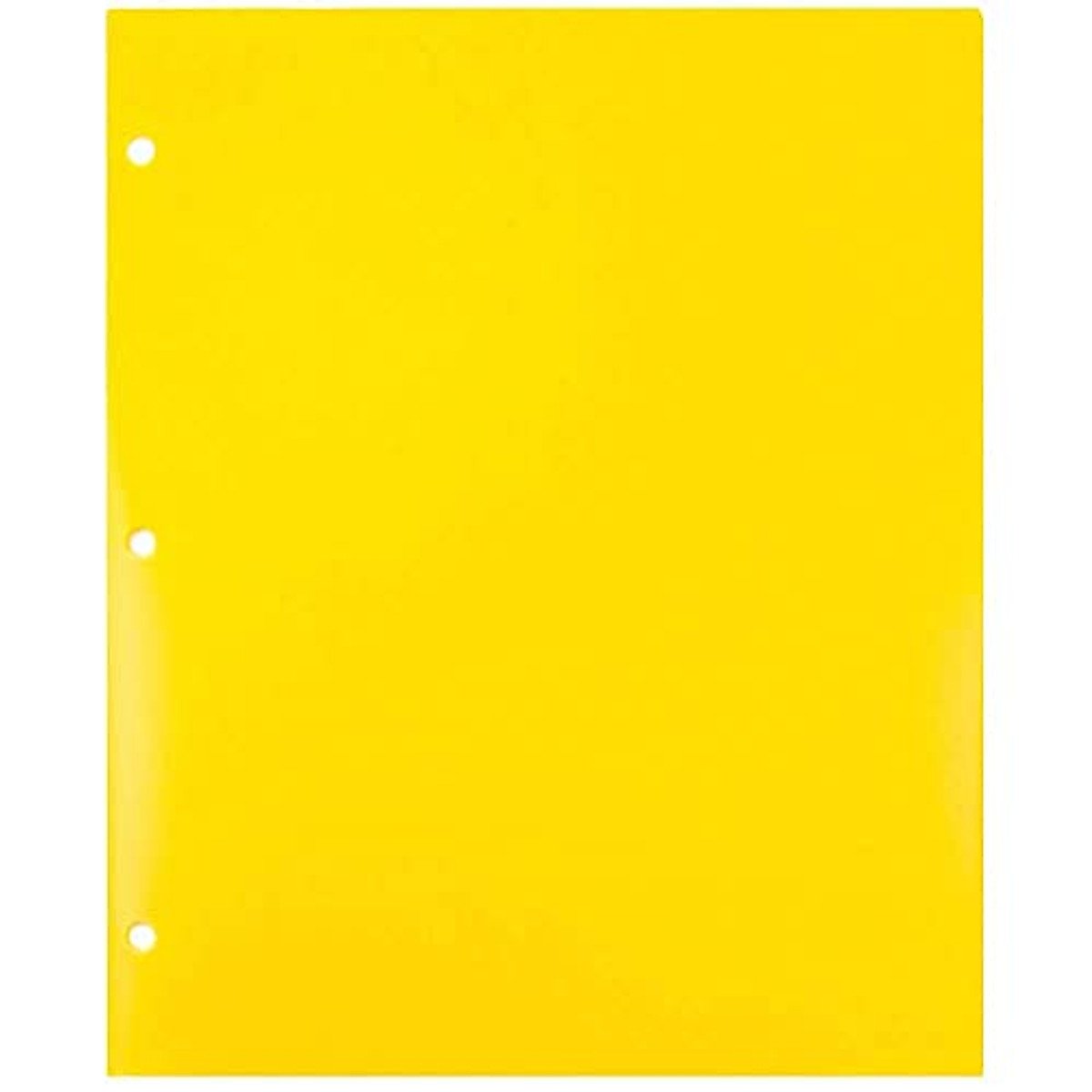 JAM PAPER Heavy Duty Plastic 3 Hole Punch Pocket Folders - Extra Tough School Folders - Assorted Fashion Colors - 6/Pack