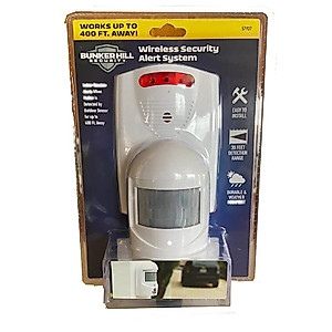 Bunkerhhill Wireless Motion Sensor Driveway Alert System 30 ft 40 Degrees