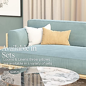 Throw Pillow Insert 18x18 Set of 4 pc. Square Sham Stuffer Insert for Decorative Pillow Covers by Looms & Linens - Made in USA