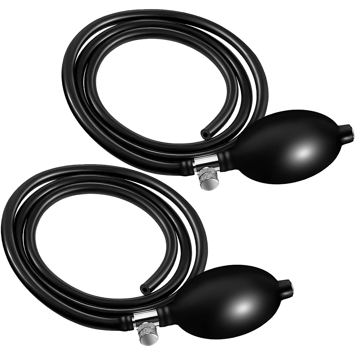 Fabbay 2 Set Blood Pressure Bulb Pump Replacement Rubber Inflation Bulb Adjustable Blood Pressure Pump Blood Pressure Monitor Manual Pump Pressure Hand Pump with Tubing Air Valve for Sphygmomanometer