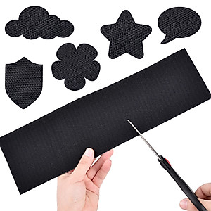 Nurkul 4 Inch x 18 Feet Black Hook and Loop Tape with Adhesive, Nylon Heavy Duty Hook and Loop Tape Strips, Non Slip Rug Grippers, Wall Adhesive Strips, Keep Couch Cushions from Sliding - Black