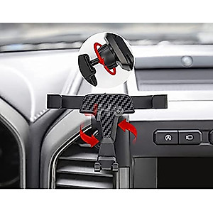 JHO Car Phone Holder Air Vent Mount with One Button Release Clamp, Rotatable Phone Mount Compatible for Ford F150 Raptor 2015-2020 2019 18 17 16 Accessories