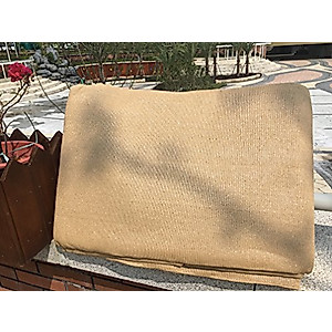 YGS 20 ft x 20 ft Oversized Sun Shade Sail UV Block Fabric Patio Shade Sail in Color Sand