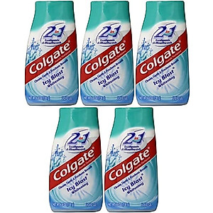 Colgate 2 in 1 Whitening Toothpaste Icy Blast Pack of 5