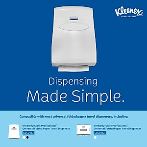 Kleenex Multifold Paper Towels (02046), White, 8 Packs/Convenience Case, 150 Tri Fold Paper Towels/Pack, Pack of 8, Total 1,200 Towels/Case