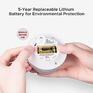 X-Sense Wi-Fi Smoke Detector, Wireless Smart Fire Smoke Alarm with Replaceable Lithium Battery & Silence Button, Compatible with TuyaSmart & Smart Life App, Auto Self-Check Function, XS01-WT