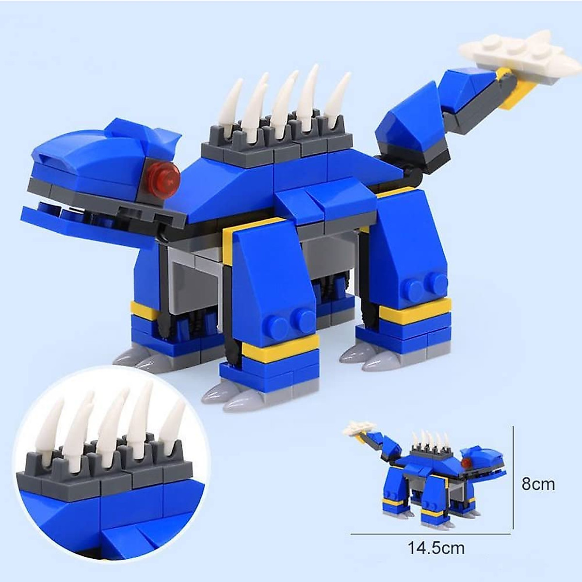 6pcs Easter Eggs Filled with Toys Dinosaur Building Blocks, Easter Basket Stuffers for Boys, Prefilled Plastic Easter Eggs for Easter Eggs Hunt, Easter Egg Fillers