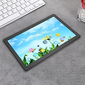 10.1 Inch Tablet, 2.4G 5G WiFi 10.1 Inch 100-240V 6G RAM 128G ROM Portable Tablet for Travel for Home (Black)