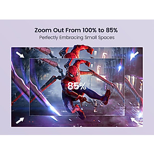 WiMiUS 2023 Upgrade Projector with WiFi and Bluetooth, 480 ANSI Lumens 4K Projector, Native 1080P 5G WiFi Projector, 500" Display&Zoom, Brighter&Clearer Outdoor Movie Projector for Phone/PC/TV Stick