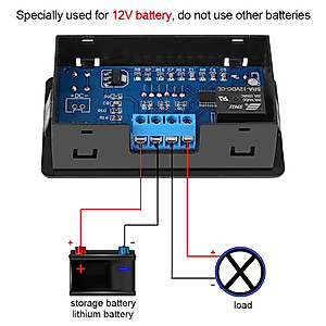 PUSOKEI 12V Low Voltage Protection, 12V Battery Under Voltage Cut Off Automatic Switch On Protection Undervoltage Controller
