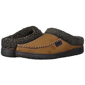 Dearfoams Men's Indoor/Outdoor Breathable Memory Foam Clog Offered in Wide Widths, Chestnut, Large