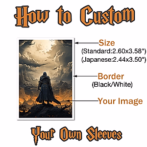 VEHASAYO Custom Card Sleeves, Make Your Own Trading Collectible Card Protecter, Compatible with Yugioh & Magic The Gathering Cards – MTG, TCG, OCG
