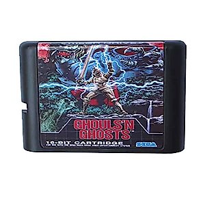Retro Game Ghouls'n Ghost 16 Bit MD Game Card For Sega Mega Drive For Sega Genesis (Black)