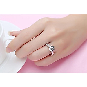 TenFit Jewelry Engagement Ring for Women Wedding Band 4ct Simulated Diamond Rings
