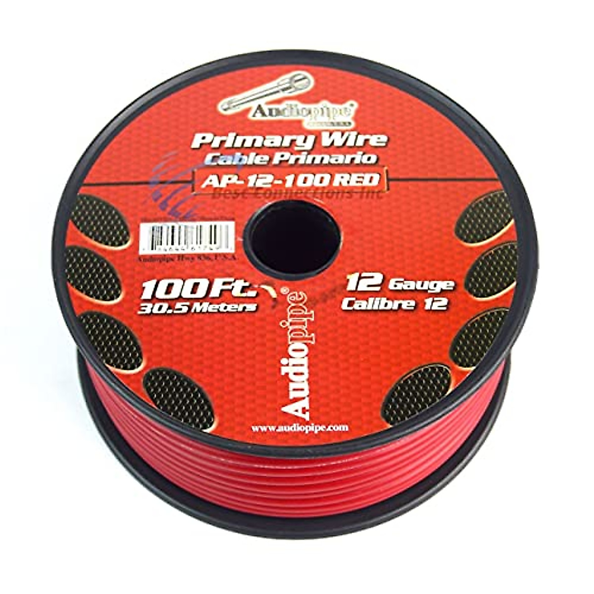 Audiopipe 12 Gauge Wire RED & Black Power Ground 100 FT Each Primary Stranded Copper CLAD