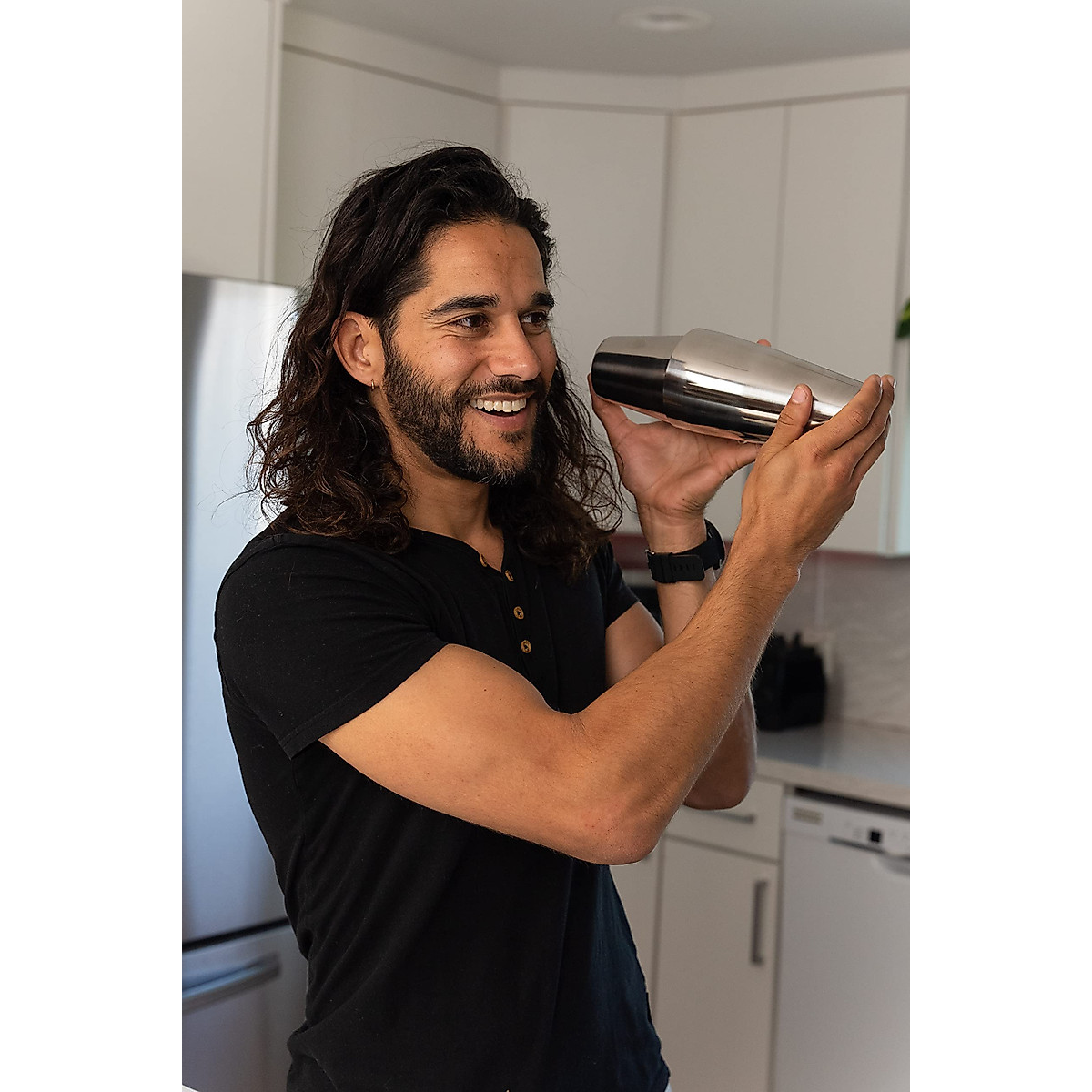 Professional Bartender Kit and Cocktail Shaker 27 Piece Kit - Bar Accessories - Mixology Bartender Kit, Barware Kit Including Wooden Muddler, Jigger, Strainers and Martini Tool, Canvas Carrying Bag