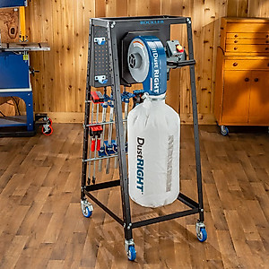 Wall-Mount Dust Collector Bracket for Rockler Pack Rack Plus