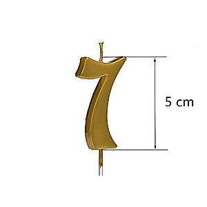 Qj-solar Glitter Gold 70th Birthday Candles,Number 70 Cake Topper for Party Decoration