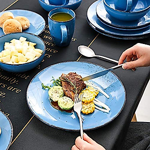 TBGFPO 48-Piece Stoneware Ceramic Dinnerware Set with Dinner Plate, Dessert Plate, 800ml Bowl, 380ml Mug Set