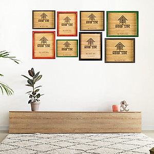 Red Wooden Picture Frame 11x14 - Natural Rustic Solid Wood Thick Borders, Wall Mount and Table Top Display