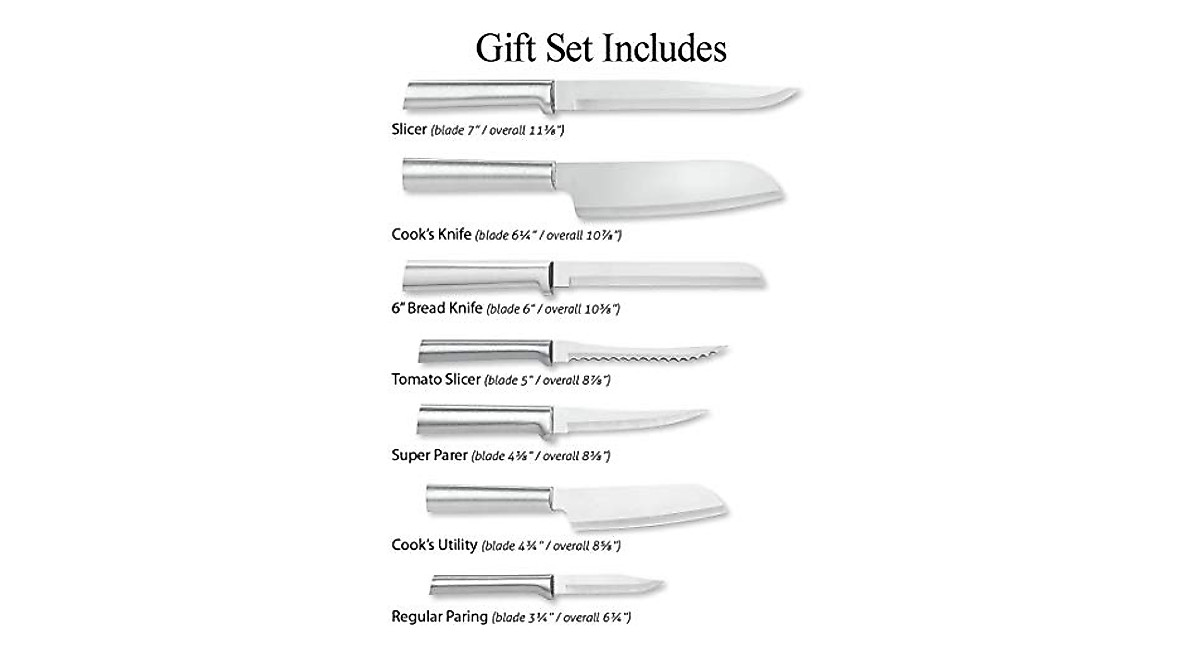 Rada Cutlery 7 Pc Kitchen Knife Set - Oak Block