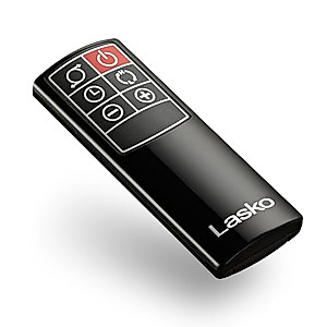 Lasko Ellipse Ceramic Tabletop Heater for Home with Tip-Over Switch, Child Lock, Digital Display, Thermostat, AutoECO Mode, Wide Oscillation, Remote, For Bedroom, Office, Den, 1500W, Black, CD12950