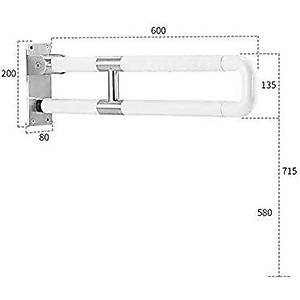 AIHEDOUJ handrail Grab Rails,Shower Grab Bar, Elderly Disabled Pregnant Women, Safety Non-Slip Accessible Bathroom Handrails, Bathtub, Toilet Kitchen/White/60Cm