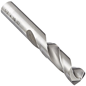 Cleveland C70368 29 Piece High Speed Steel Heavy-Duty Screw Machine Length Drill Bit Set, Uncoated (Bright) Finish, Round Shank, Spiral Flute, 135 Degrees Split Point, 1/16" to 1/2" Size