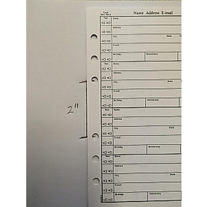 SELPONT 7 Inch Address Book Refill 14 Sheets (28 Pages) fits Many Older Hallmark Books