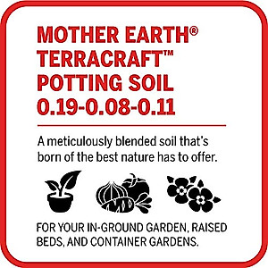 Mother Earth Products Mother Earth Terracraft Potting Soil with Peat Moss, Perlite, and Earthworm Castings, For Outdoor and Indoor Plants, 2 cu. ft.