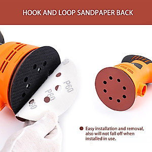 YEHBS 150pcs Sanding Discs Set, 5-Inch 8-Hole Sandpaper, Including 60,80,100,120,150,180,240,320,400,600 Grit for Woodworking or Automotive