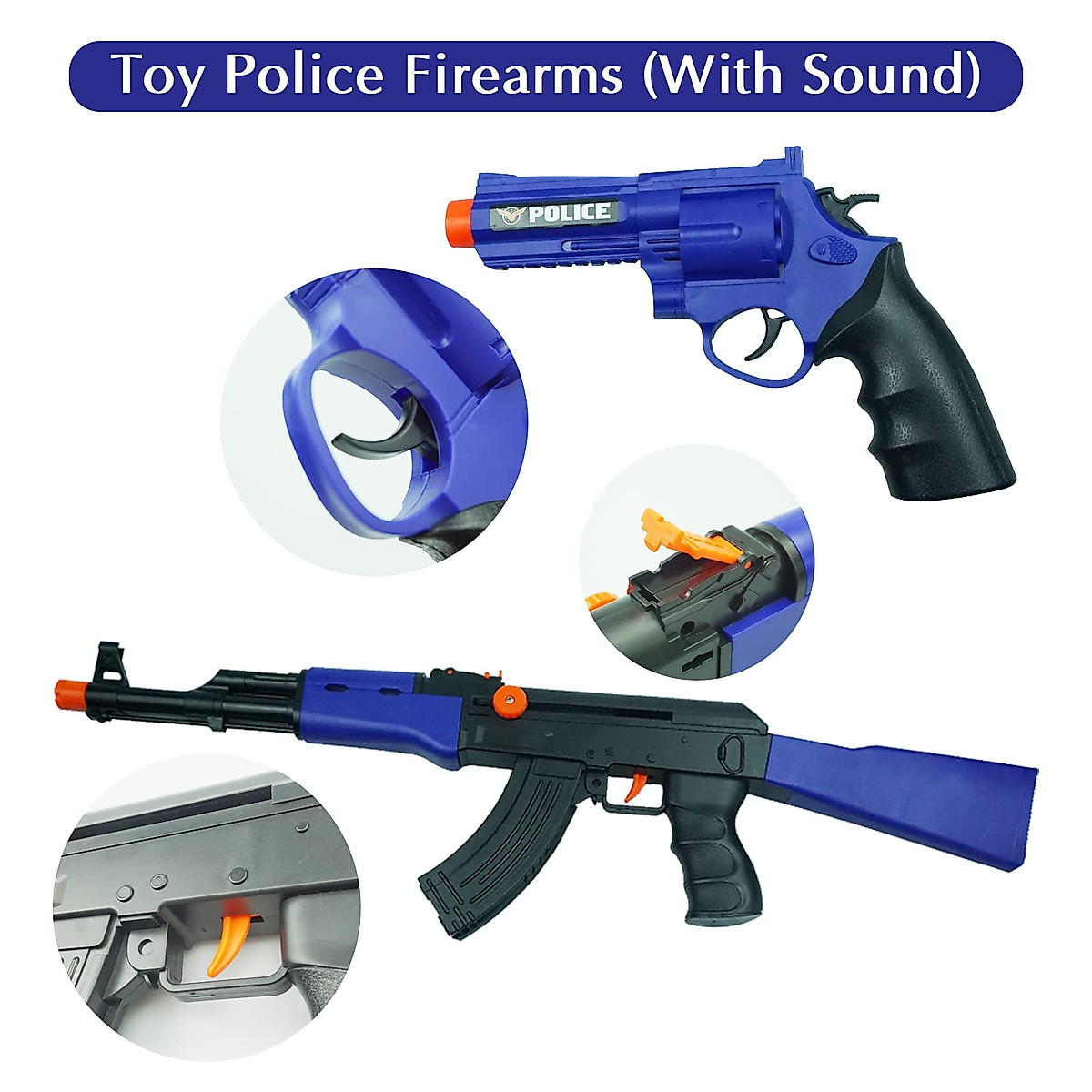 RedCrab Kids Police Officer Pretend Set Uniform Outfit Role-playing Toys - chirldren costumes boys and girls - SWAT Police Gear for Kids Dress Up