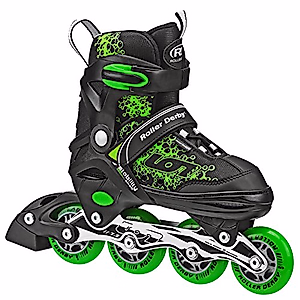 Roller Derby ION 7.2 Inline Skates with Aluminum frames and Adjustable Sizing for growing feet, Medium (2-5)