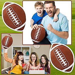Bencailor 2 Pcs Christmas Football Pillows Soft Fluffy Stuffed Football Plush Pillow Football Shaped Sports Pillows for Room Bedroom Decorations Birthday Party Decor(9.84 x 13.78 Inch)