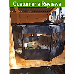 Portable Pet Playpen 45 * 45 * 22" Premium Large Size Puppy Kennel - Best for Small and Medium Size Dogs and Cats - Simple Folding Design for Easy Storage